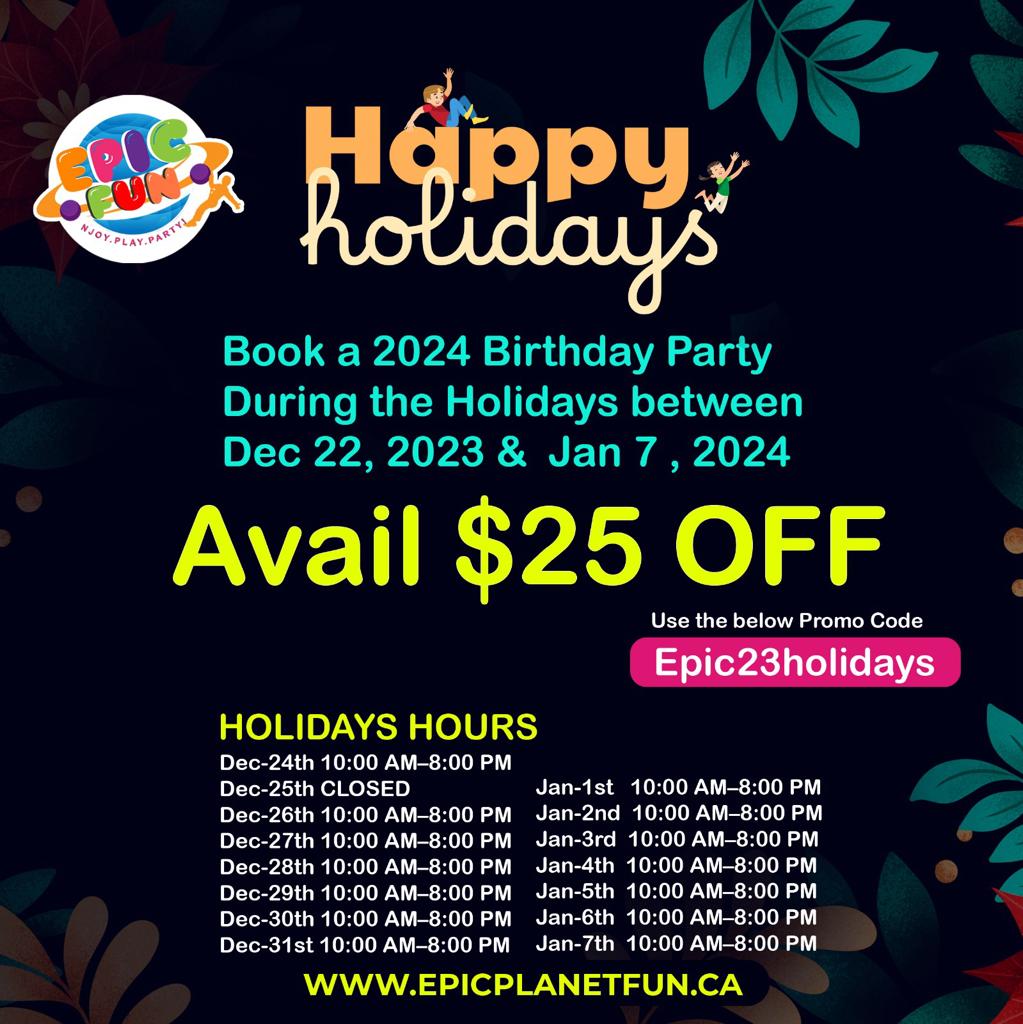 Best Indoor Playground Kids Birthday Party Center Scarborough Toronto | Epic Planet Fun